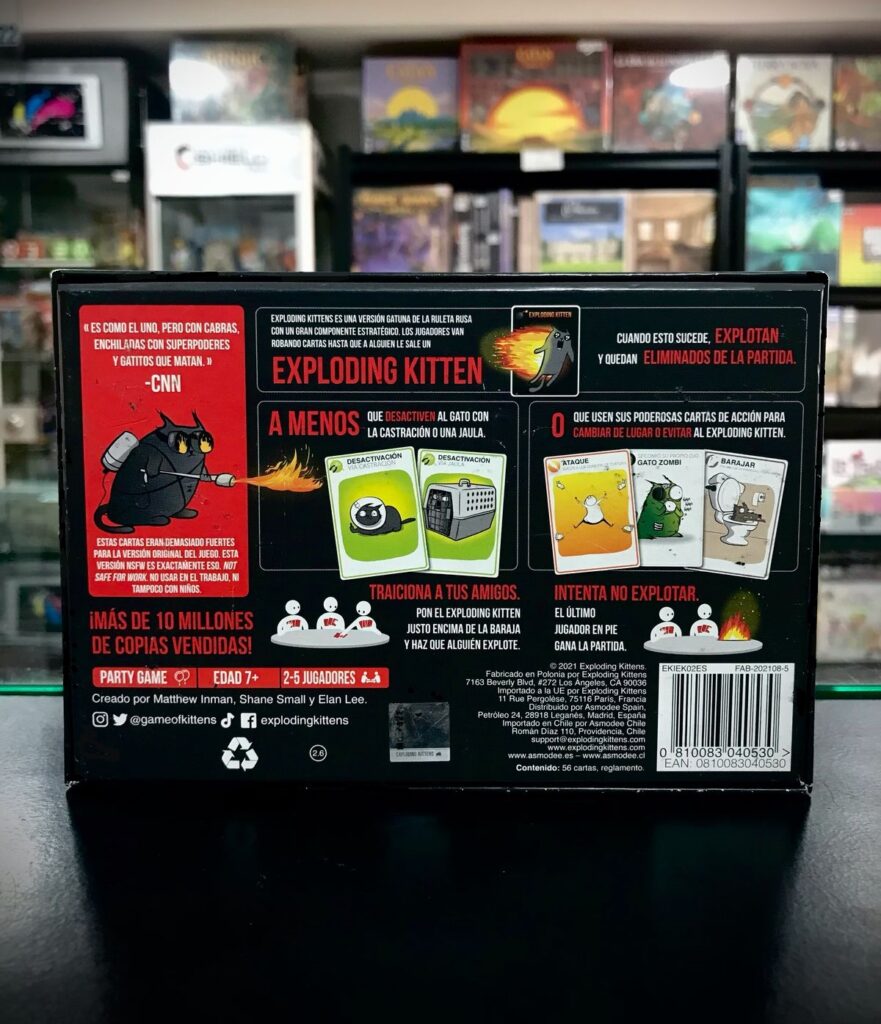 Juego de Mesa Exploding Kittens NSFW – Tienda Movitec